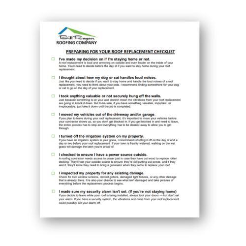 Prepare for Roof Replacement Checklist Thank You | Bill Ragan Roofing